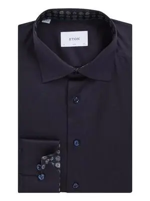 Eton Slim Fit Solid Shirt - Navy