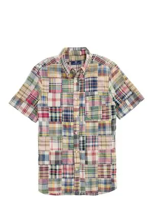 Vineyard Vines Patchwork Madras Button Down Shirt - Multi Patchwork