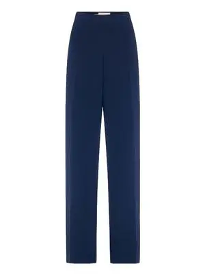 MAISON COMMON Wide Leg Travel-safe Trousers - Navy