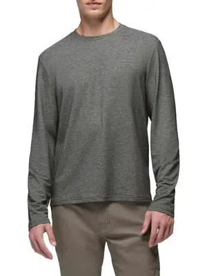 Prana Tolmie Tech Performance Long Sleeve T-shirt - Heather Grey