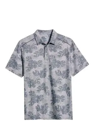 Tommy Bahama Emfielder Hibiscus Springs Floral Islandzone® Polo - Black
