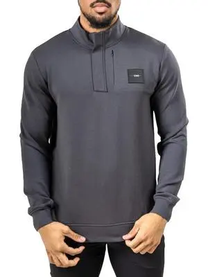 MACEOO Marthyr Quarter Zip Pullover - Grey