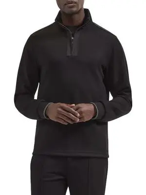 Bugatchi Bugatchi Soft Touch Quarter Zip Pullover Black