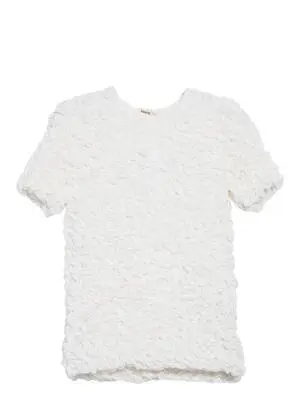 Khaite Polly Ruched Silk Top - Chalk