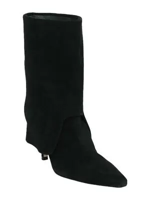 CINQ À SEPT Cinq À Sept Anita Foldover Pointed Toe Suede Bootie