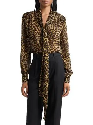 TOCCIN Toccin Kaila Tie Neck Chiffon Top