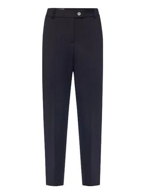 MAISON COMMON Signature Essential Straight Cotton Stretch Pants - Black