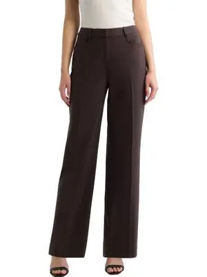 TAHARI ASL Tahari ASL Birdseye Straight Leg Career Pants