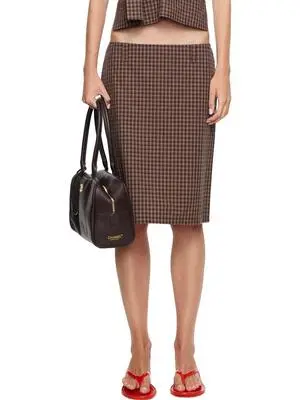 Lioness Play On Midi Skirt - Chocolate