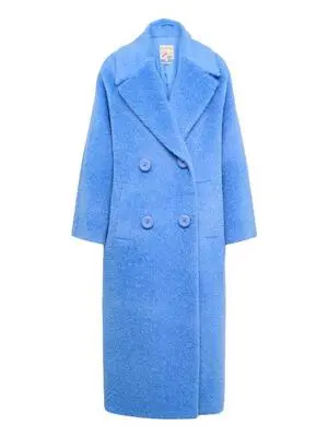 MAISON COMMON Long Alpaca Coat - Blue