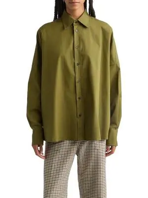 PLAN C PLAN C Stretch Cotton Poplin Shirt