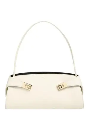 FERRAGAMO Hug East/west Leather Shoulder Bag - Mascarpone