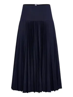 MAISON COMMON Pleated Jersey Skirt - Blue