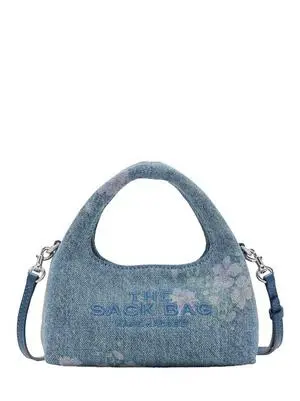 Marc Jacobs Micro The Sack Bag Floral Crossbody - Indigo Multi
