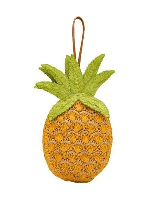 SIMONMILLER Raffia Pineapple Wristlet - Yellow Multi