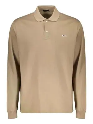 Paul & Shark Logo-patch Long-sleeved Polo Shirt - Neutrals