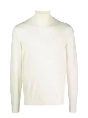 BARBA NAPOLI Roll Neck Knitted Sweater - Neutrals