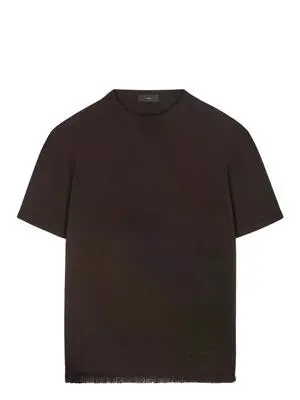Alanui Fringed Knit T-shirt - Brown