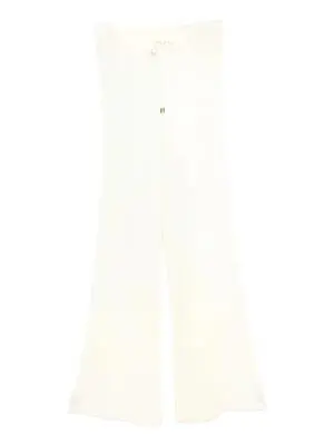 N.peal Ribbed Knit Cashmere Trousers - Neutrals