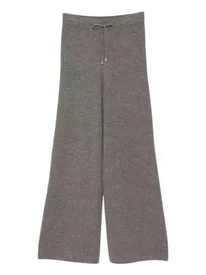N.peal N.Peal Honeycomb Knit Cashmere Trousers Grey