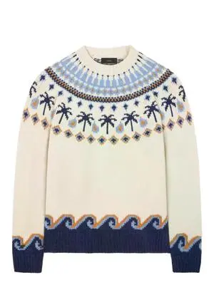 Alanui Jacquard-knit Fair Isle Sweater - Neutrals