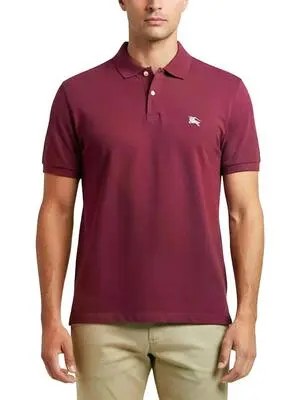BURBERRY Embroidered-logo Piqué Polo Shirt