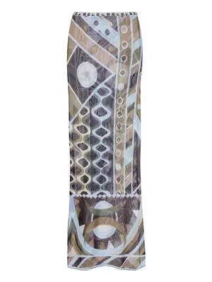 Emilio Pucci Vivara Tulle Maxi Skirt - Multicoloured