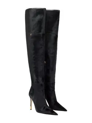 Elisabetta Franchi Cowhide Boots - Black