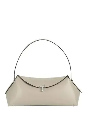 TOTEME TOTEME T-Lock Leather Shoulder Bag Gray