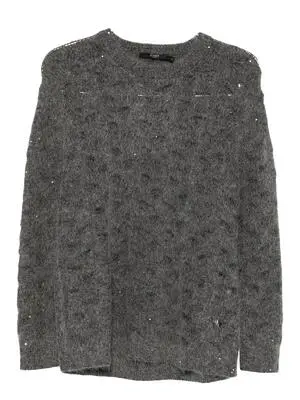 SEVENTY VENEZIA Seventy Venezia Open-Knit Sequined Sweater