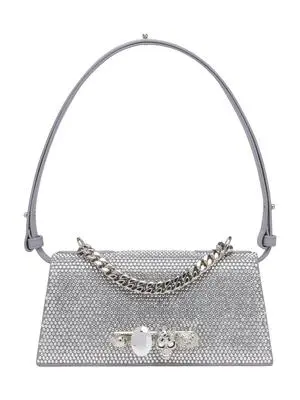 Alexander McQueen Jewelled Mini Bag - Silver-finish