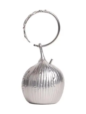 Cult Gaia Brass Fico Wristlet Mini Bag - Silver