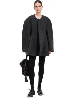 Bottega Veneta Wool Rib Leggings - Double Black