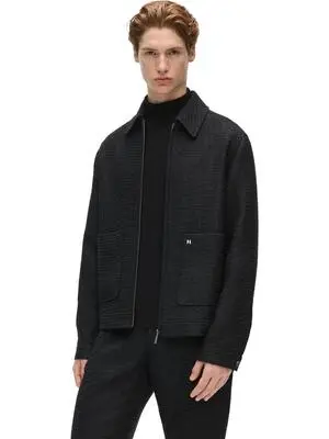Karl Lagerfeld Bouclé Zip-up Jacket - Black