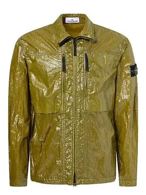 Stone Island Garment-dyed Nylon Jacket - Cactus