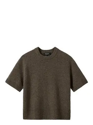Whistles Short Sleeve Wool T-shirt - Neutral