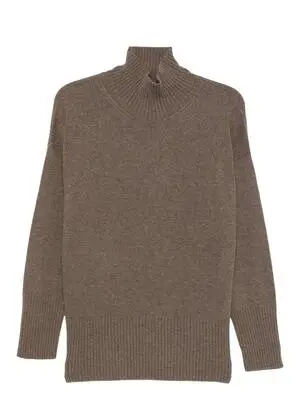 ROBERTO COLLINA Wool And Cashmere Turtleneck Sweater - Brown