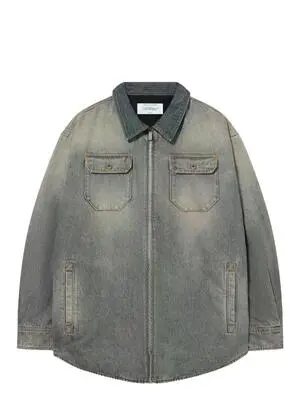 OFF-WHITE Off-White Bookish Zip-Up Denim Jacket