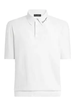 Dolce & Gabbana Wool Polo Shirt - Black