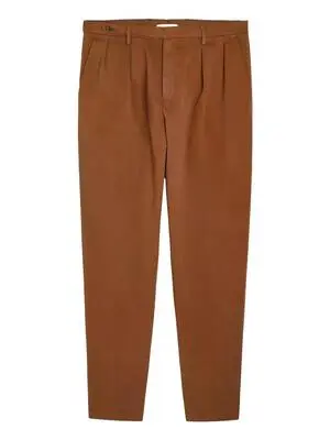 Boglioli Boglioli Pleated Straight-Leg Trousers Brown