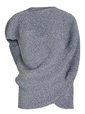 Issey Miyake Found Stone Asymmetric Top - Grey