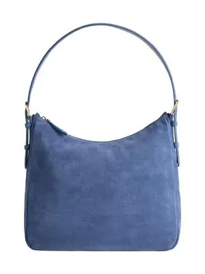 Quince Sutton Suede Shoulder Bag - Denim Blue