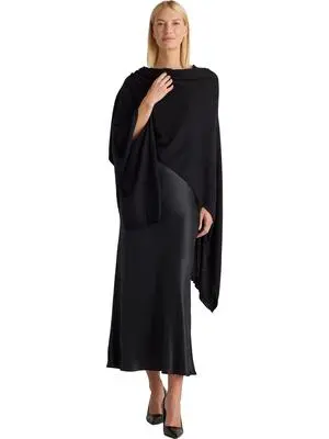 Quince Cotton Cashmere Ruana - Black