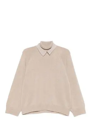 Brunello Cucinelli Brunello Cucinelli Cashmere Turtle-Neck Sweater Beige