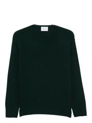 BEYOU Crewneck Cashmere Sweater - Green