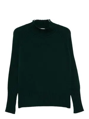 BEYOU Cashmere Turtleneck Sweater - Green