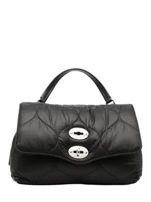 ZANELLATO Postina Lunaria Small Quilted Leather Handbag - Black
