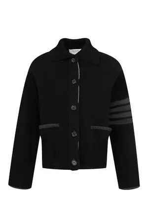 THOM BROWNE Thom Browne Double Face Pique Stitch Polo Collar Jacket