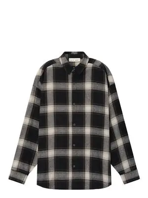 Fear Of God Plaid Flannel Button-up Shirt - Grey
