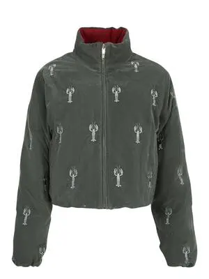 Thom Browne Down Cropped Reversible Jacket - Grey